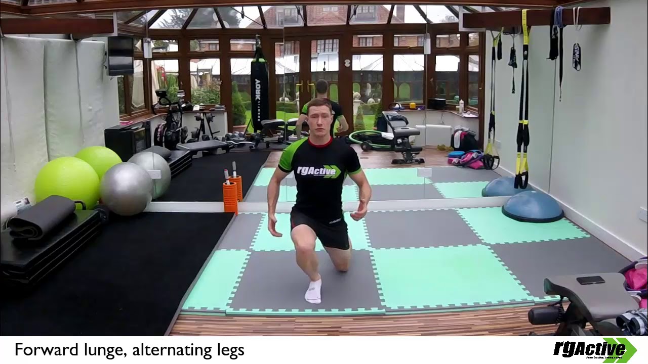 Lunge - Forward, alternating - YouTube
