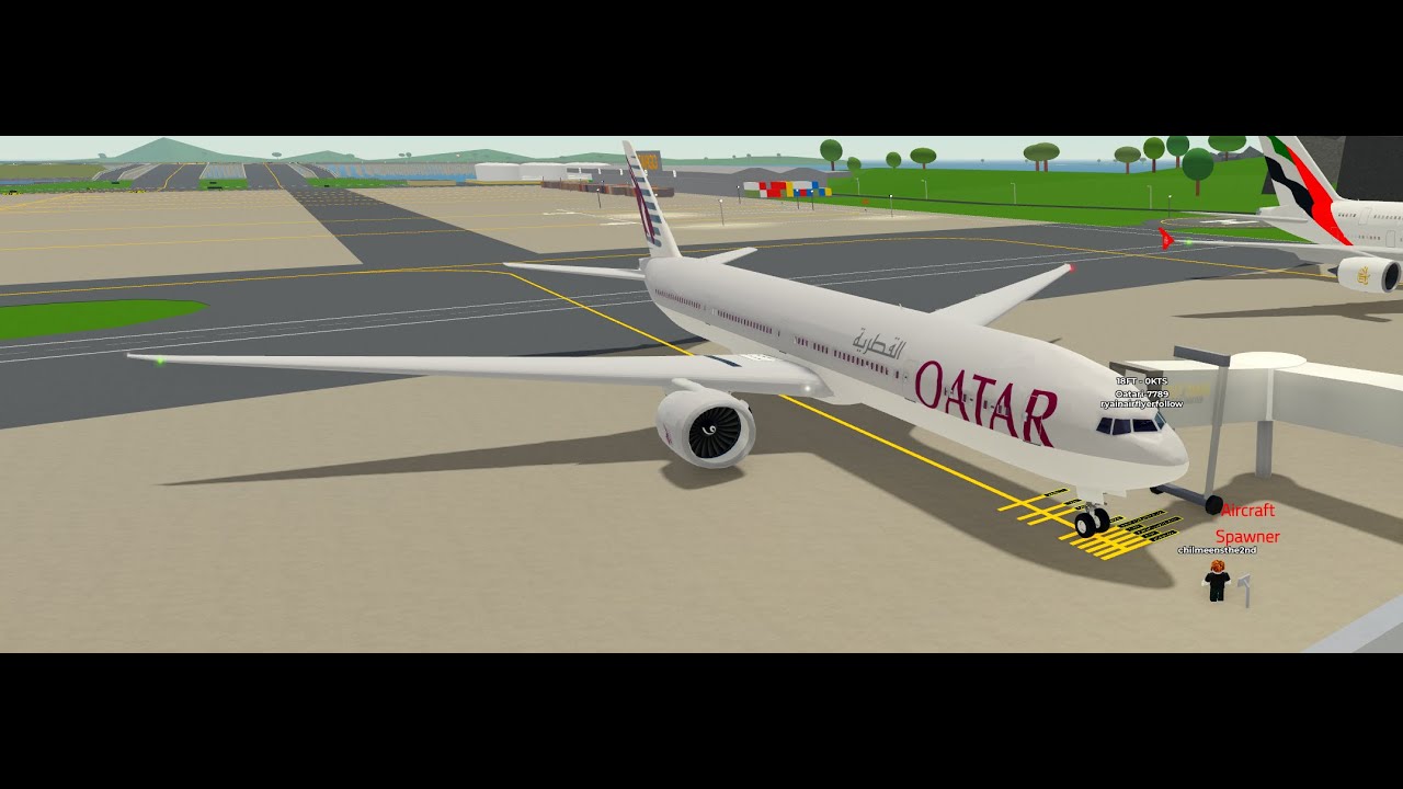 full flights on the boeing 777 qatar airways ptfs - YouTube