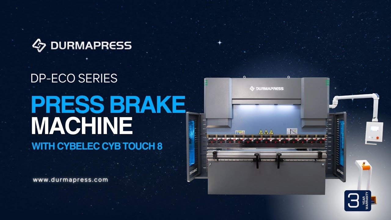 Display of DP-ECO series press brake equipped with CYBELEC CYB TOUCH 8 ...