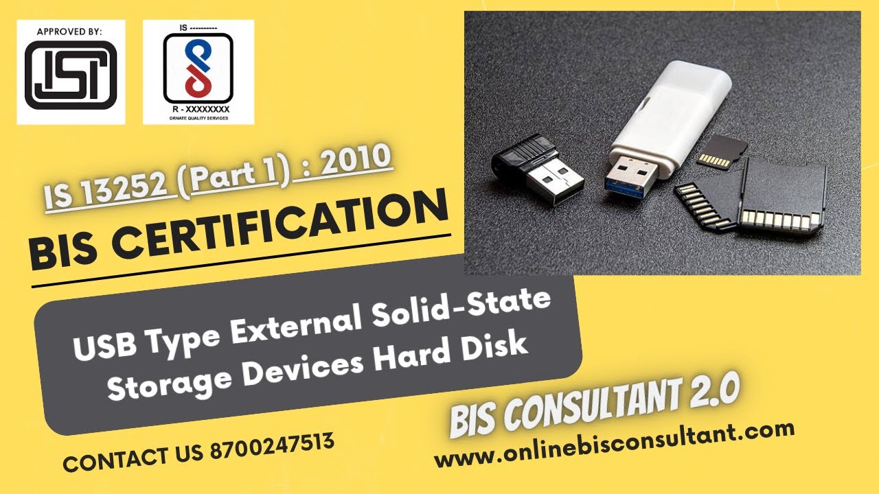BIS certification for USB-type external storage device and hard disk ...