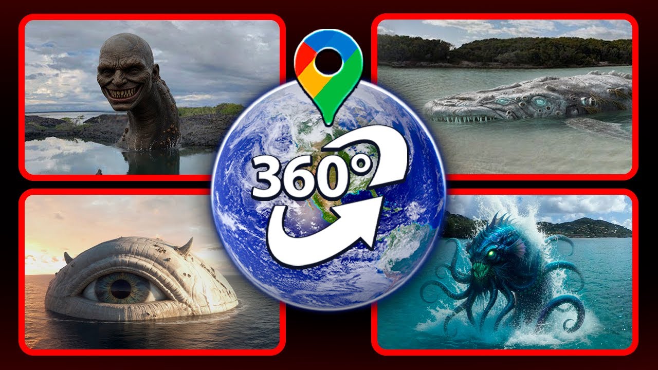 TOP 4: The Scariest Water Monsters Found on Google Earth (VR 360 ...