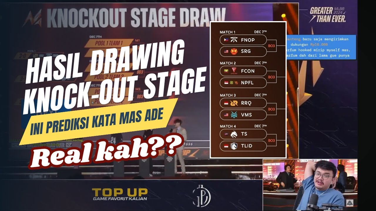 INI PREDIKSI MAS ADE HASIL DRAWING KNOCK-OUT STAGE M6 WORLD ...