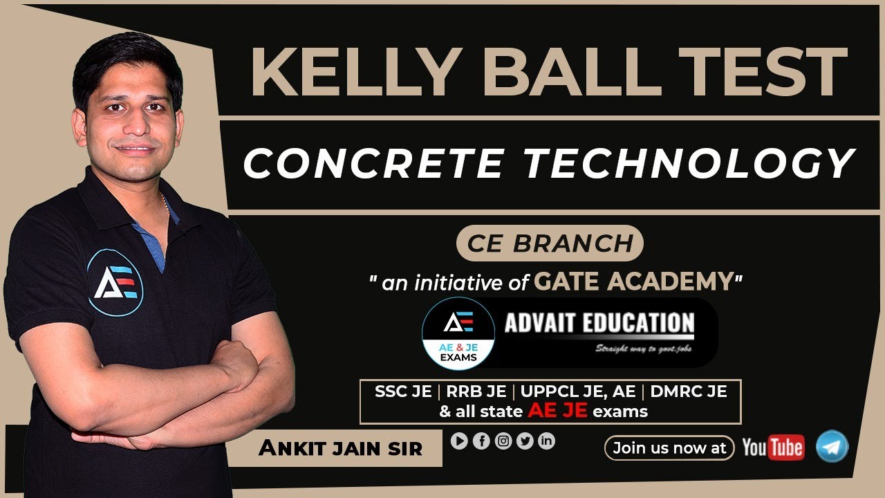 Kelly Ball Test | CE | Concrete Technology by Ankit Jain Sir | AE/JE ...