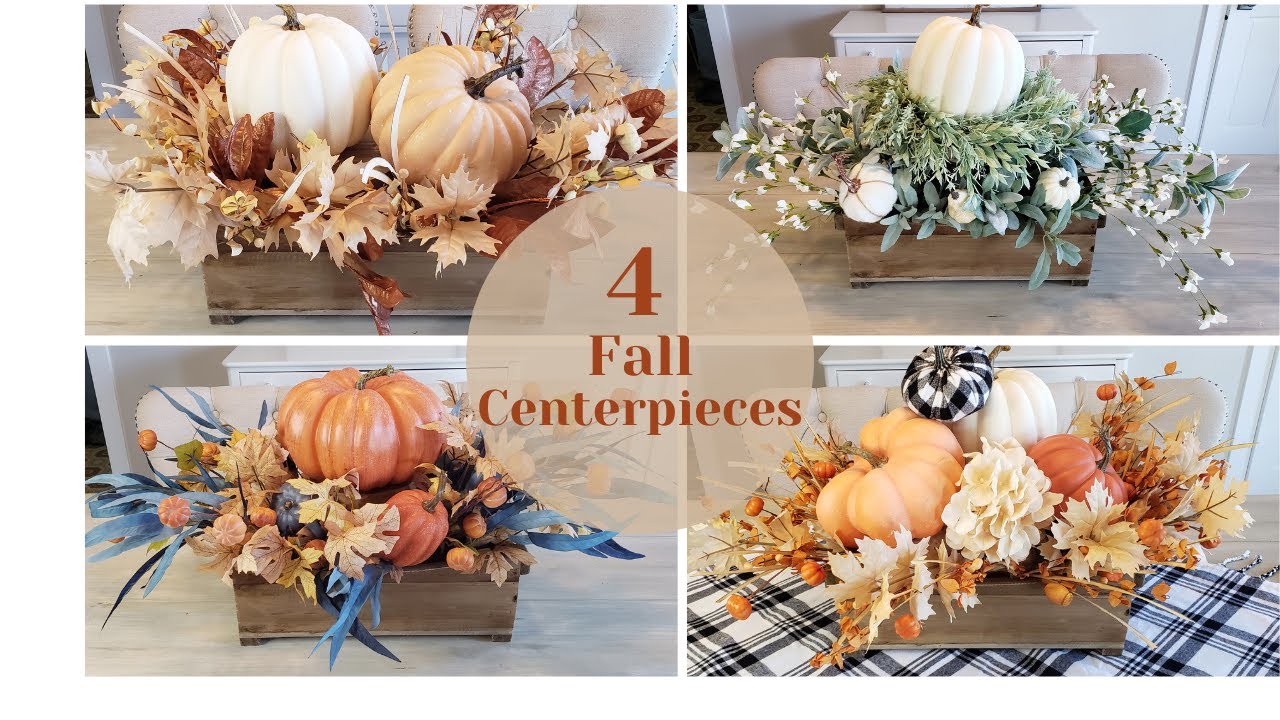 DIY Fall Table Centerpieces | Fall Tablescape | Pumpkin Centerpiece ...