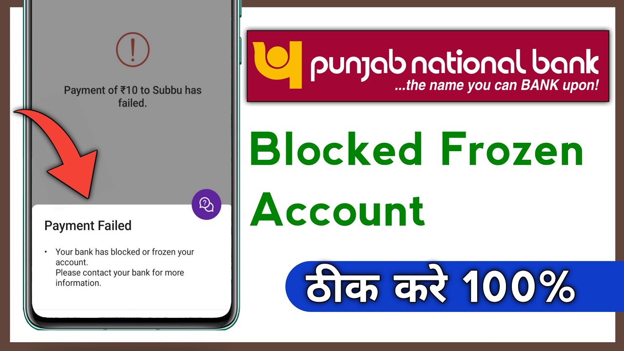 PhonePe Payment Failed PNB Bank Your Bank Has Blocked Or Frozen Your ...