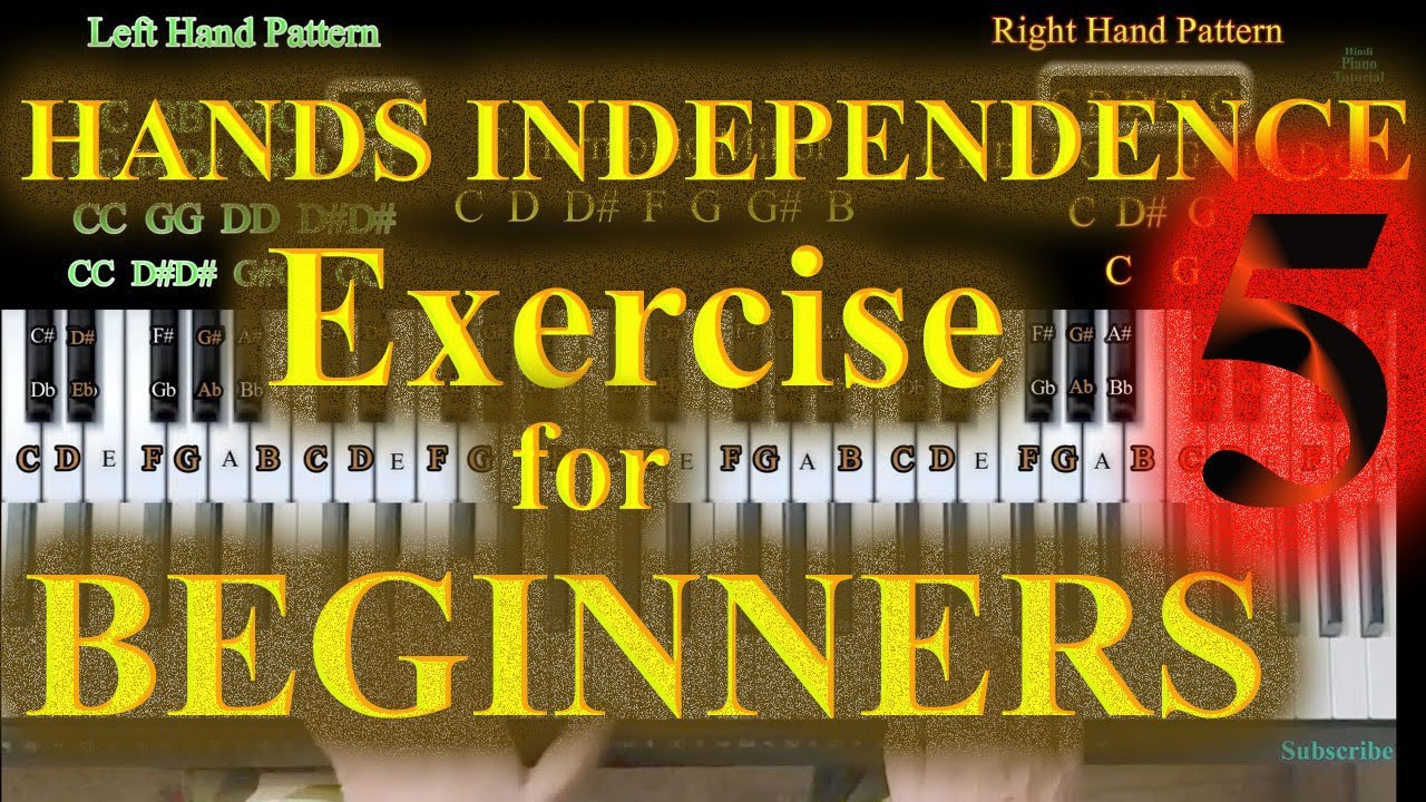 Both hands piano exercise for beginners || Piano exercise for both ...