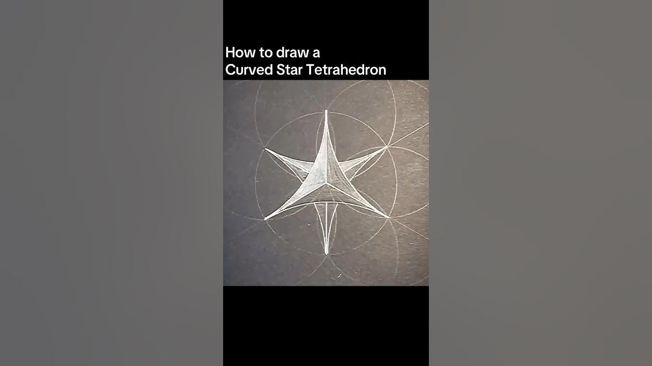 How to draw a Curved Star Tetrahedron - YouTube