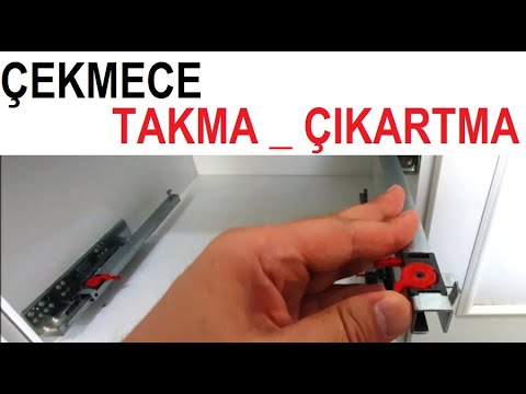raylı sürgülü çekmece nasıl çıkarılır takılır | mutfak dolap çekmecesi nasıl çıkarılır takılır