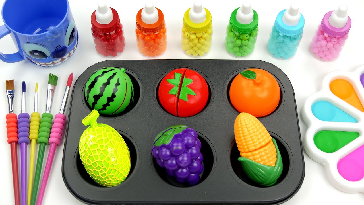 Satisfying Video l How To Make 6 Fruit Toys With Candy Сold Paint And ...