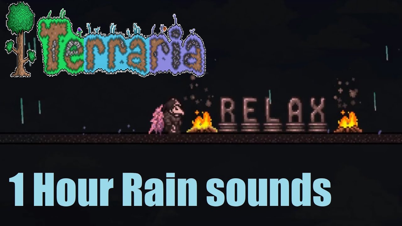 1 hour relaxing rain in terraria no music ll satisfying asmr - YouTube