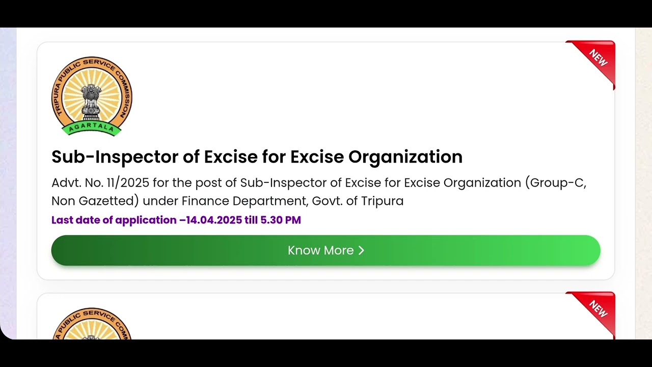 TPSC SUB INSPECTOR OF EXCISE | FORMFILP START - YouTube