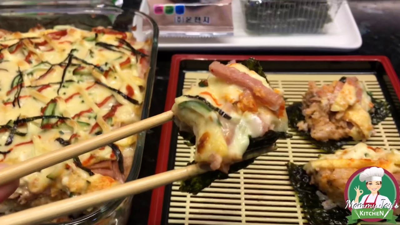 Sushi Bake Tuna-Spam-Egg with Kimchi Rice - YouTube
