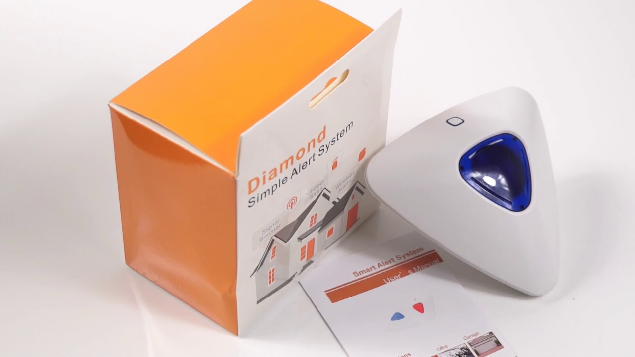 Wireless indoor strobe siren 433MHz diamond alert system - YouTube