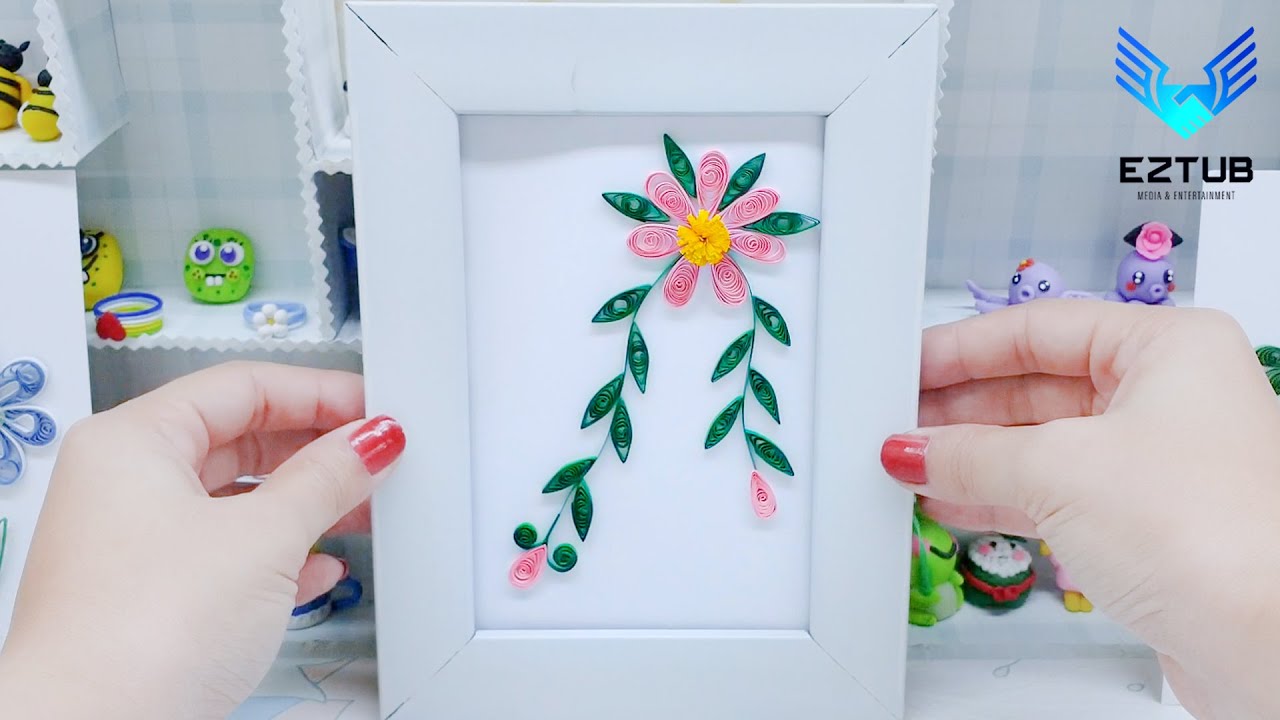 Steps to make beautiful lavender stuck on the fence with quilling ...