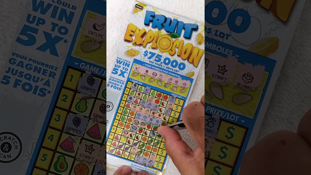 Fruit Explosion $75,000 Lottery Scratch Ticket - YouTube