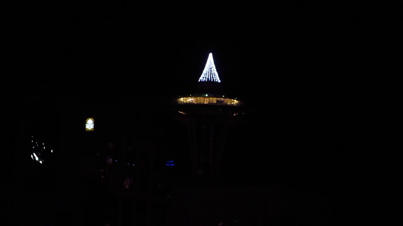 space needle with lights on seattle wa 1 2019 1 - YouTube