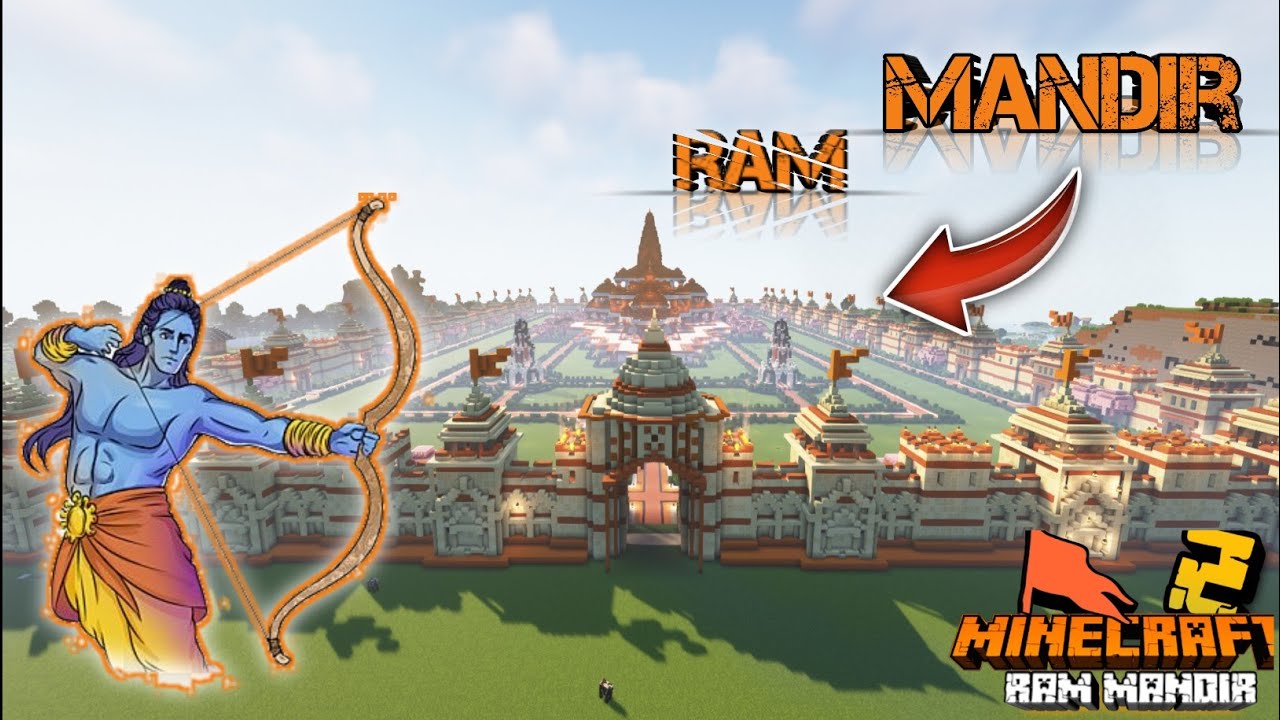 We build RAM MANDIR in Minecraft SURVIVAL Part 2 - YouTube