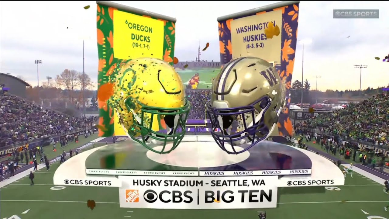 Big Ten on CBS intro | 6 Oregon @ Washington | 11/29/2025 - YouTube