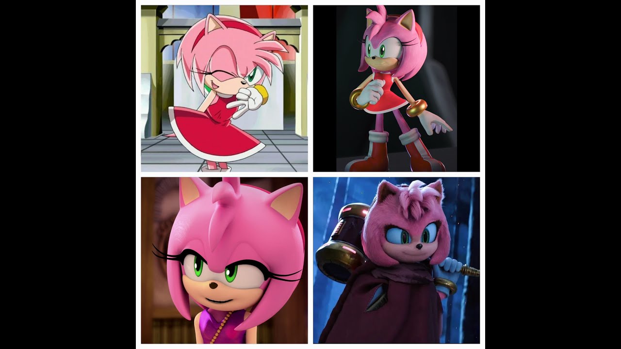 Transformation Of Amy Rose - Sonic Movie Characters Background Info ...
