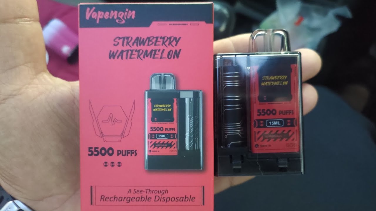 Review | Unboxing - Vapengin Strawberry Watermelon (5500 Puffs) - YouTube