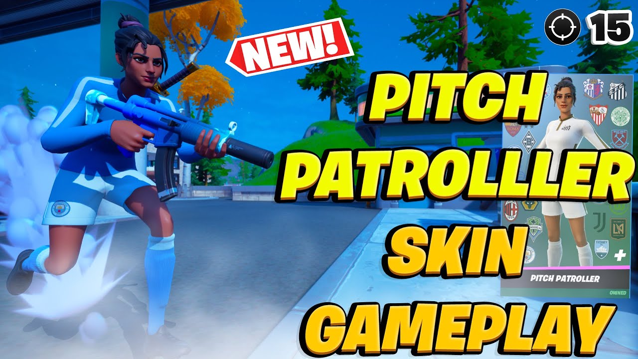 New Pitch Patroller Skin Gameplay Fortnite Soccer Skins - YouTube