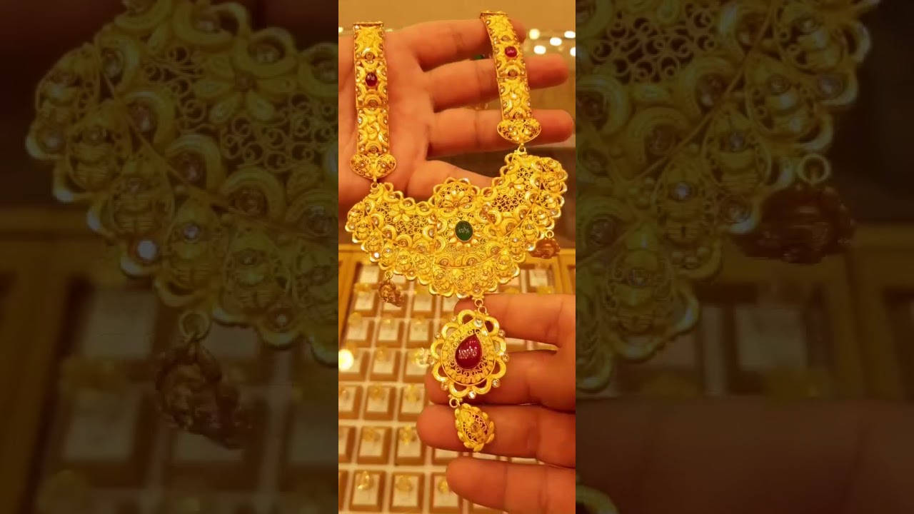 Gold har set | gold rani set | bridal gold set | 21k gold set - YouTube