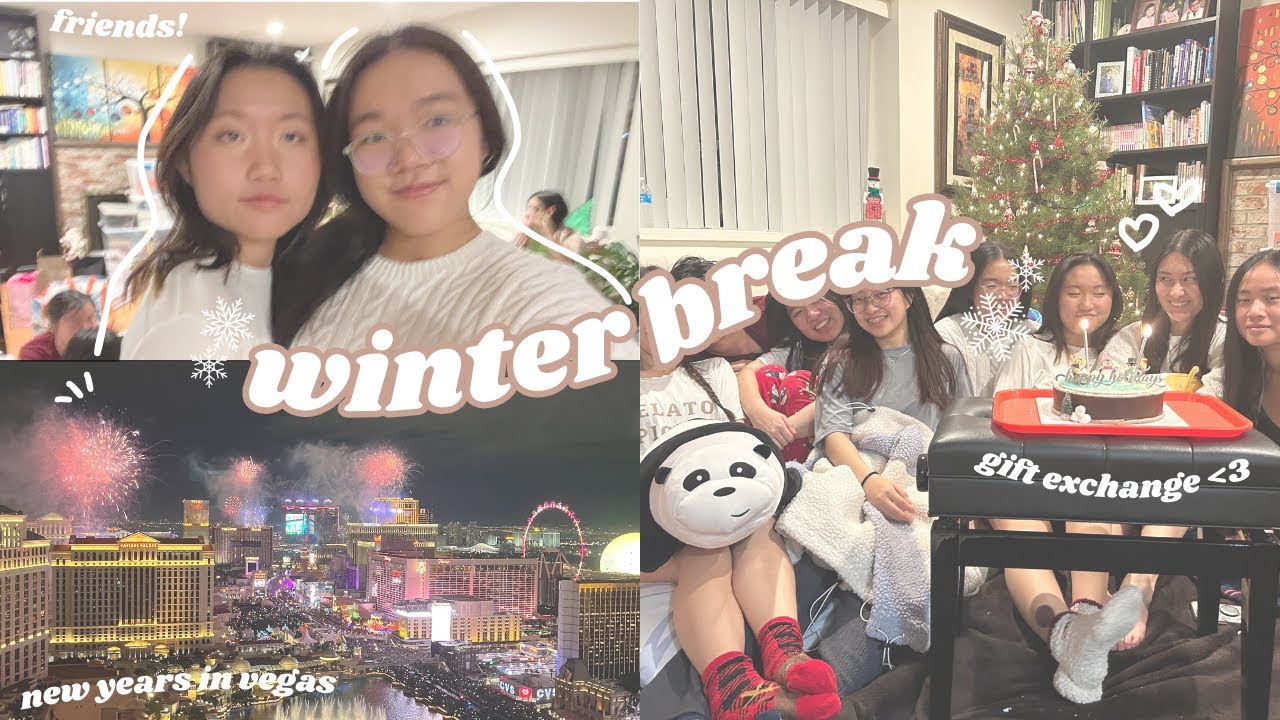 cozy winter break days ⛄️🧦 : xmas gift exchange, new years, fireworks ...