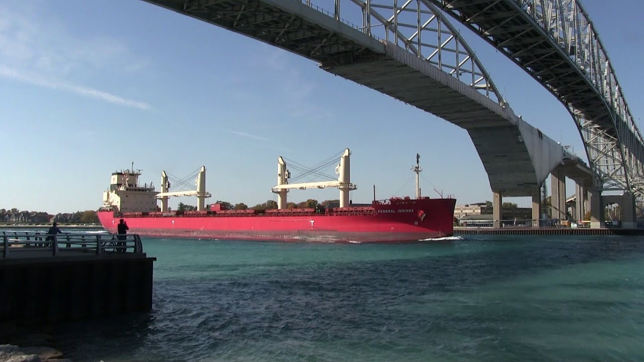 Federal Indiana 200m Ship Leaving St Clair River To Lake Huron - YouTube