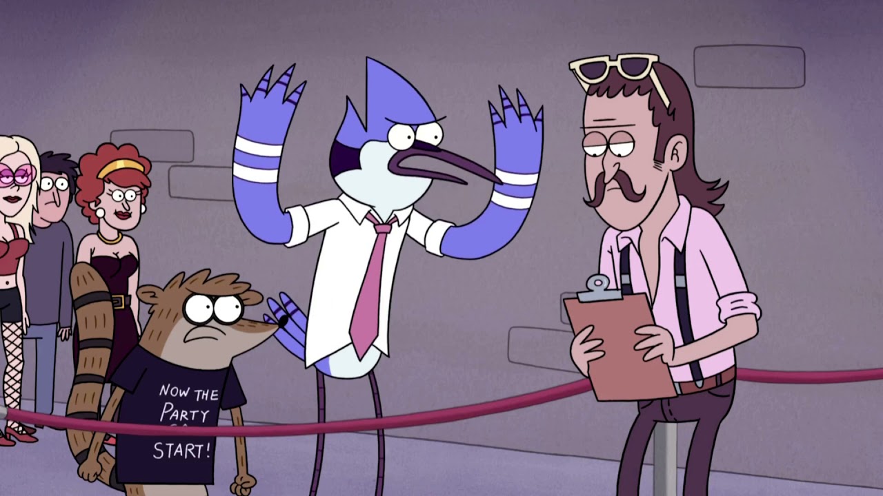 Regular Show - Mordecai And Rigby Waiting In Line - YouTube
