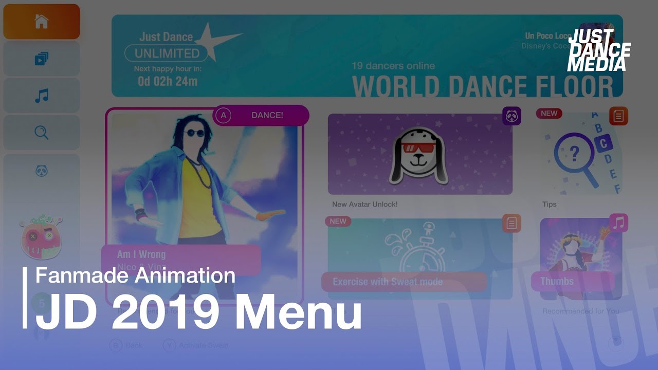 JUST DANCE 2019: Fanmade menu animation | JDME - YouTube