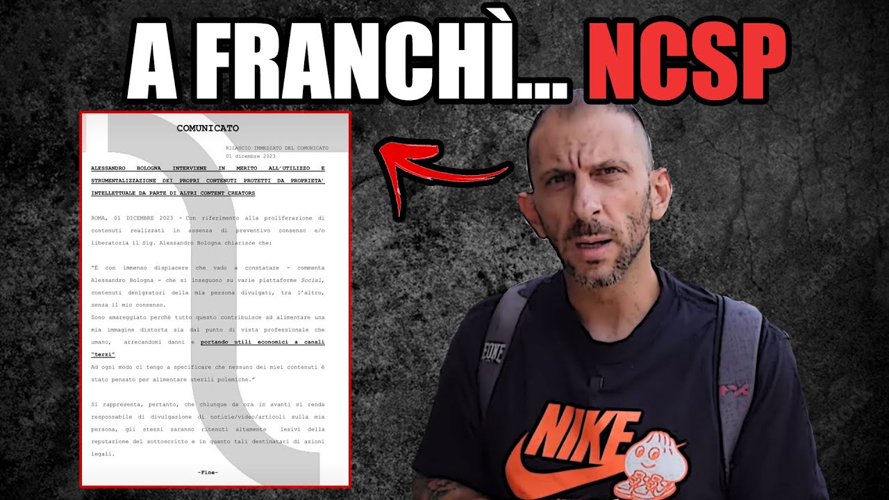 Franchino Er Criminale fa un comunicato per impedire le reaction ai ...