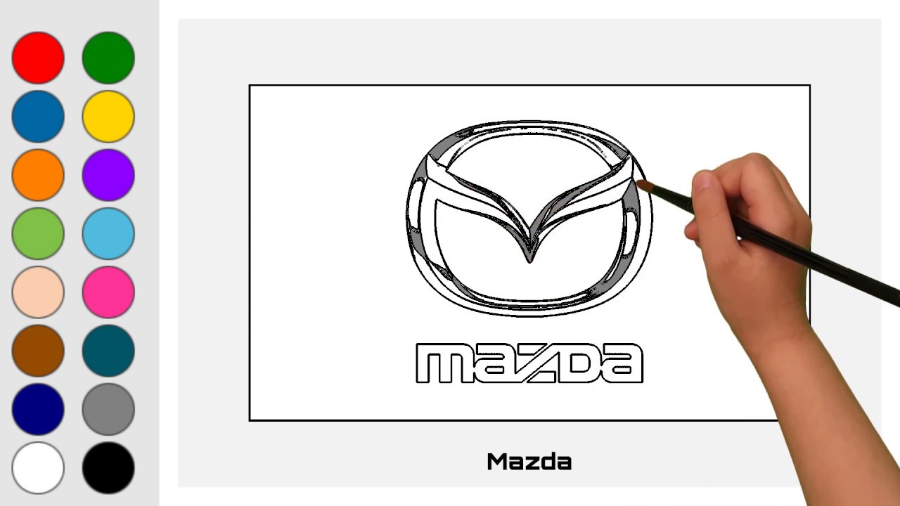 Coloring Mazda Logo - YouTube