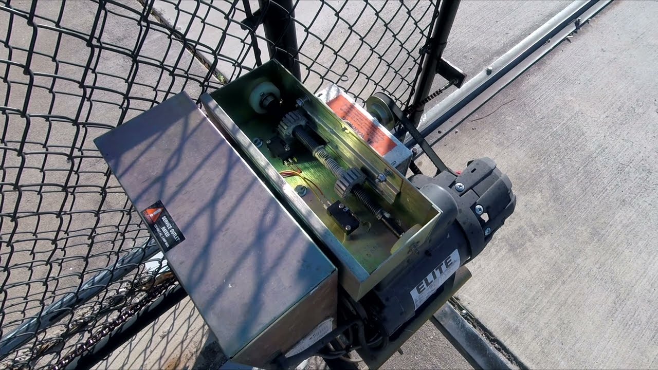 Lubricating limit shaft on a slide gate opener SL3000UL Operator ...