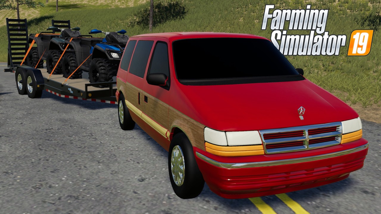 FS19 - 1991 Dodge Caravan 3.3L HAULING ATV QUADs - NEW Car mod for ...