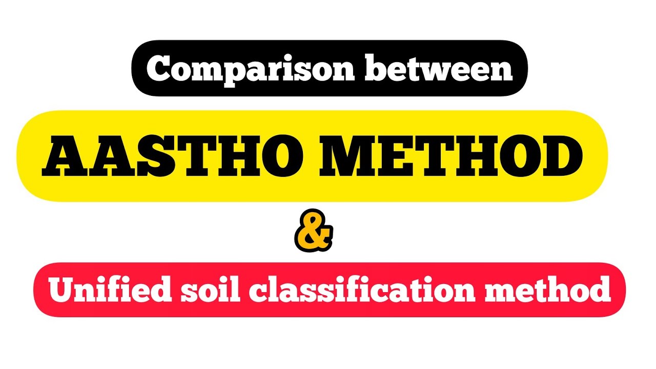 Comparison between AASTHO Method & Unified soil classification method ...
