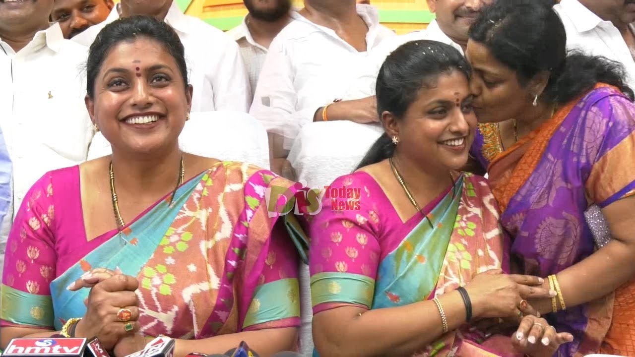 MLA Roja Happy Moments @ Takes Charge as APIIC Chairman - YouTube