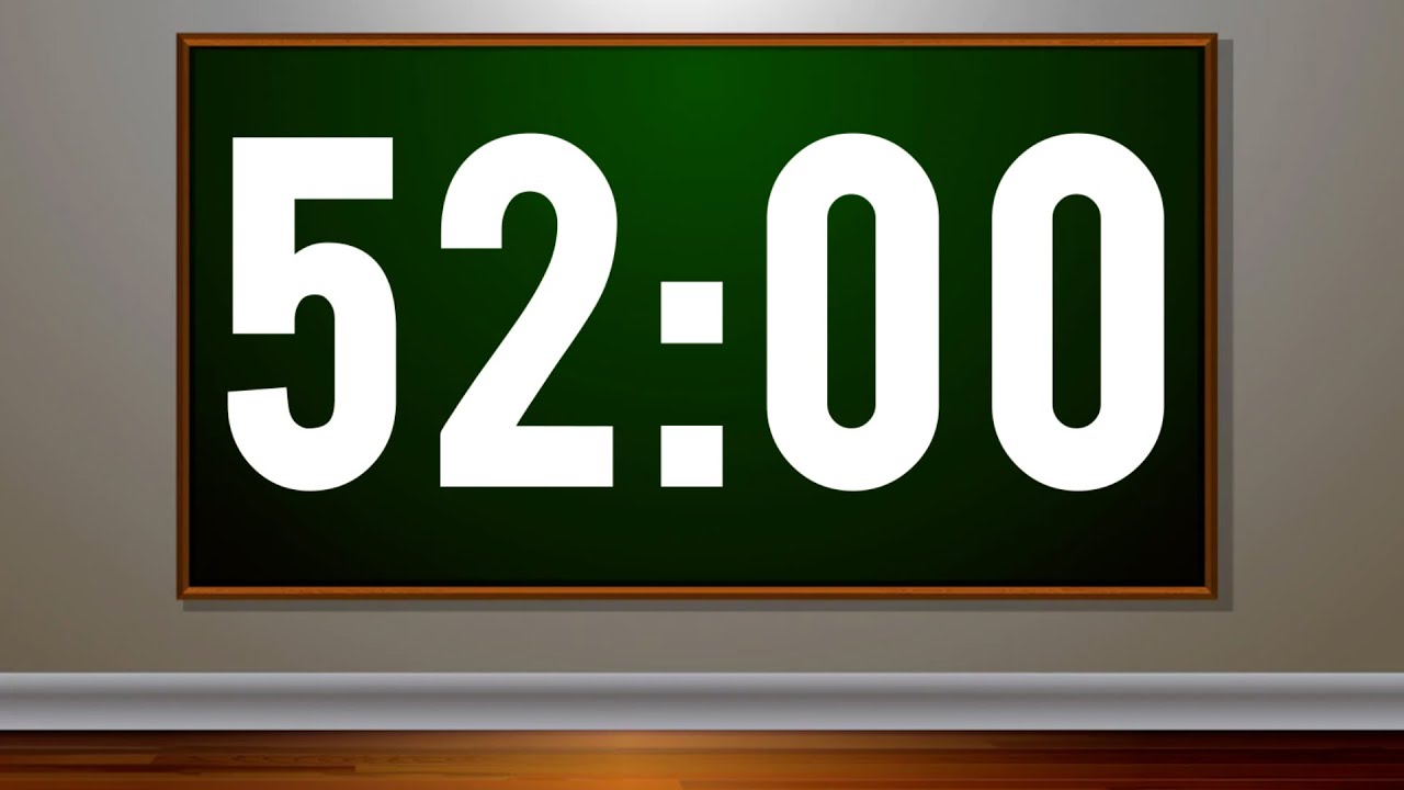 52 Minute Timer with Pop Music For Kids 🎵 Fun Timer for Classrooms ...