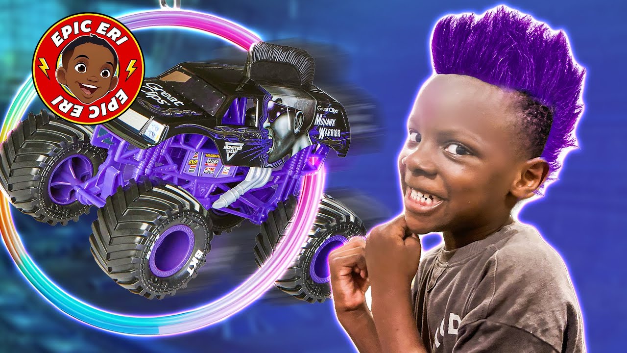 MOHAWK WARRIOR Epic Stunts with MONSTER JAM TRUCKS - YouTube