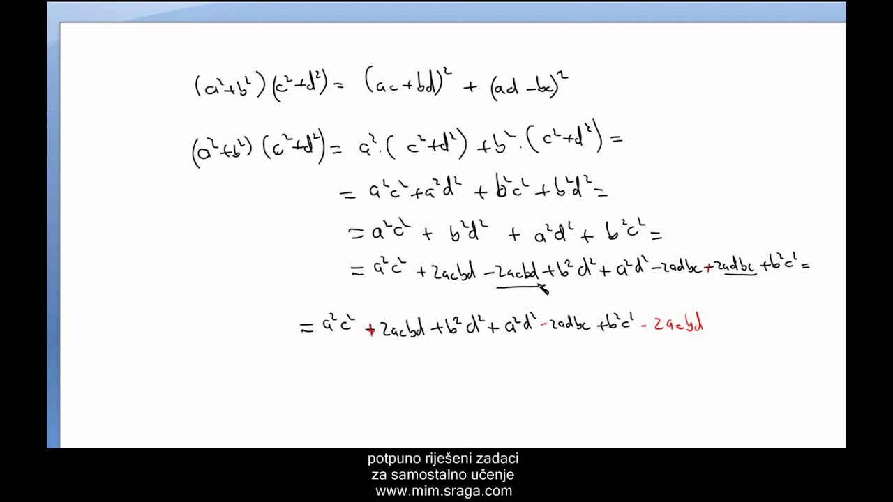 Algebarski izrazi , matematika 1 , dokaz ... kvadrat zbroja i razlike ...
