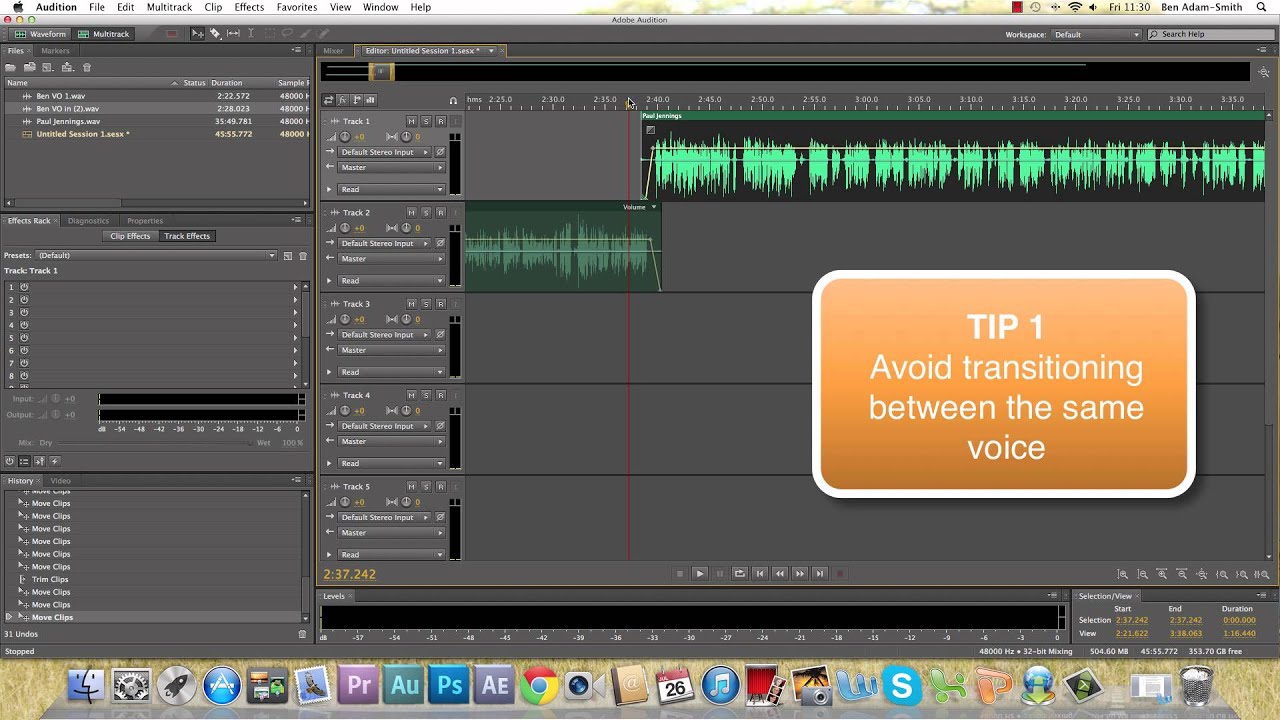 How to Make Smoother Transitions into Podcast Interview Audio - YouTube