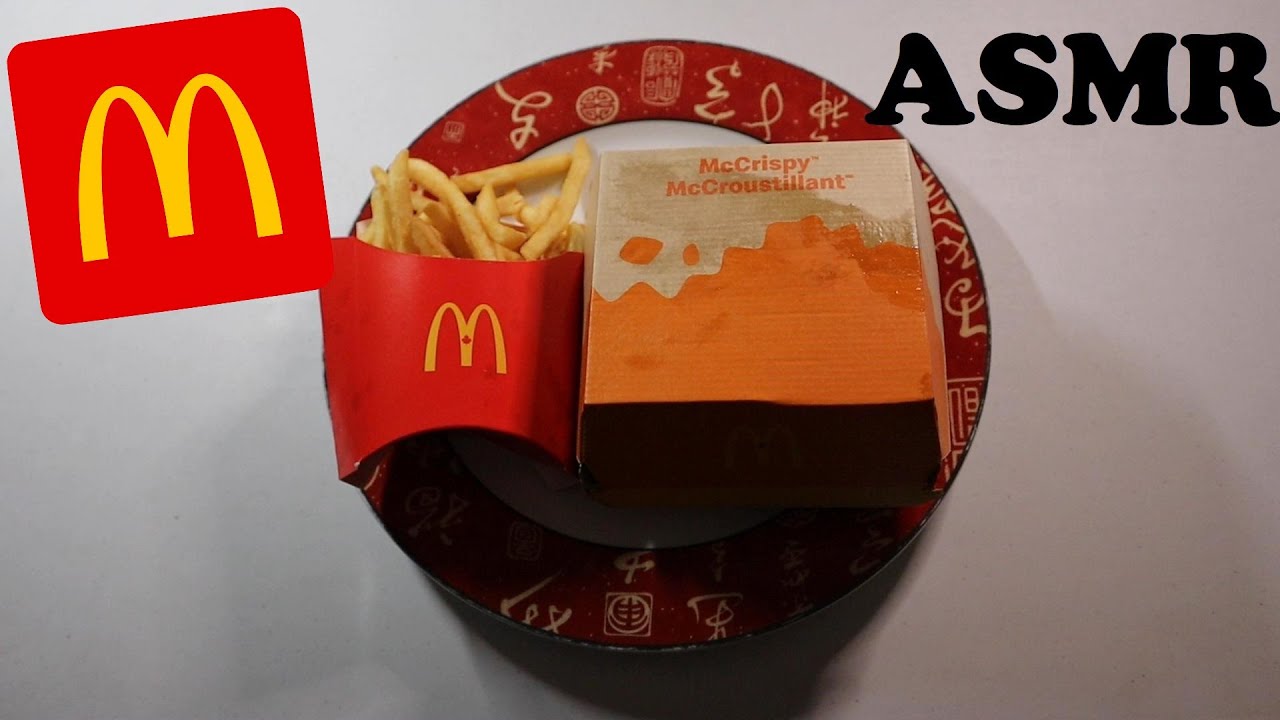 MCDONALD'S FIRECRACKER MCCRISPY W/BACON & FRIES ASMR MUKBANG - YouTube