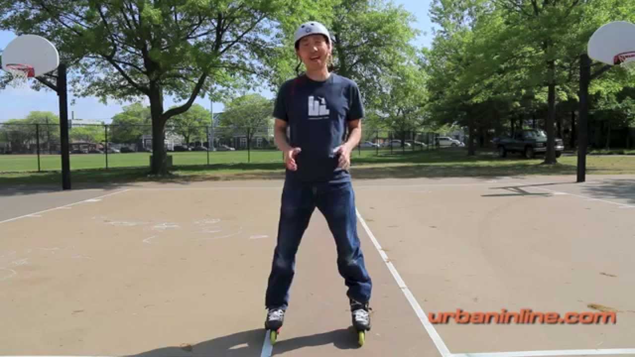 How to T-Stop on Inline Skates - YouTube