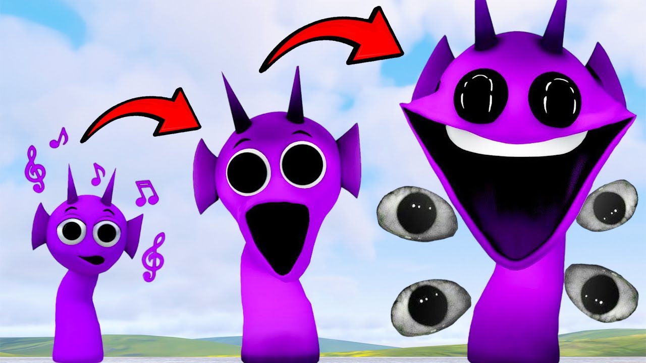 NEW EVOLUTION OF HORROR PURPLE SPRUNKI in Garry's Mod! - YouTube