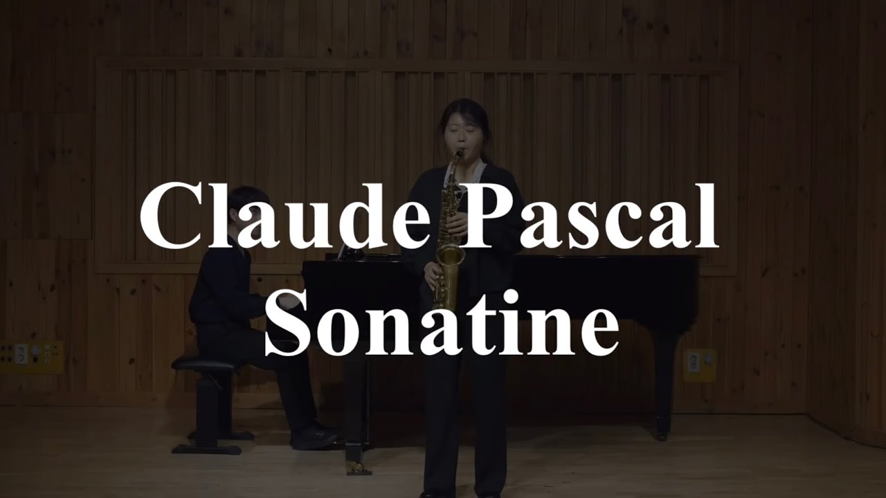 Claude Pascal Sonatine played by Hyunjin Cho, Alto Saxophone - YouTube