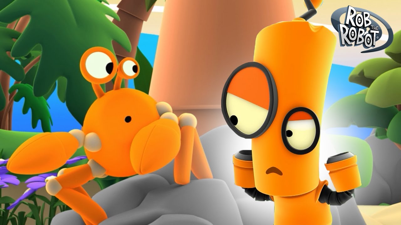 Orbit Meets a New Friend at Beach Planet! | Rob The Robot | Preschool ...