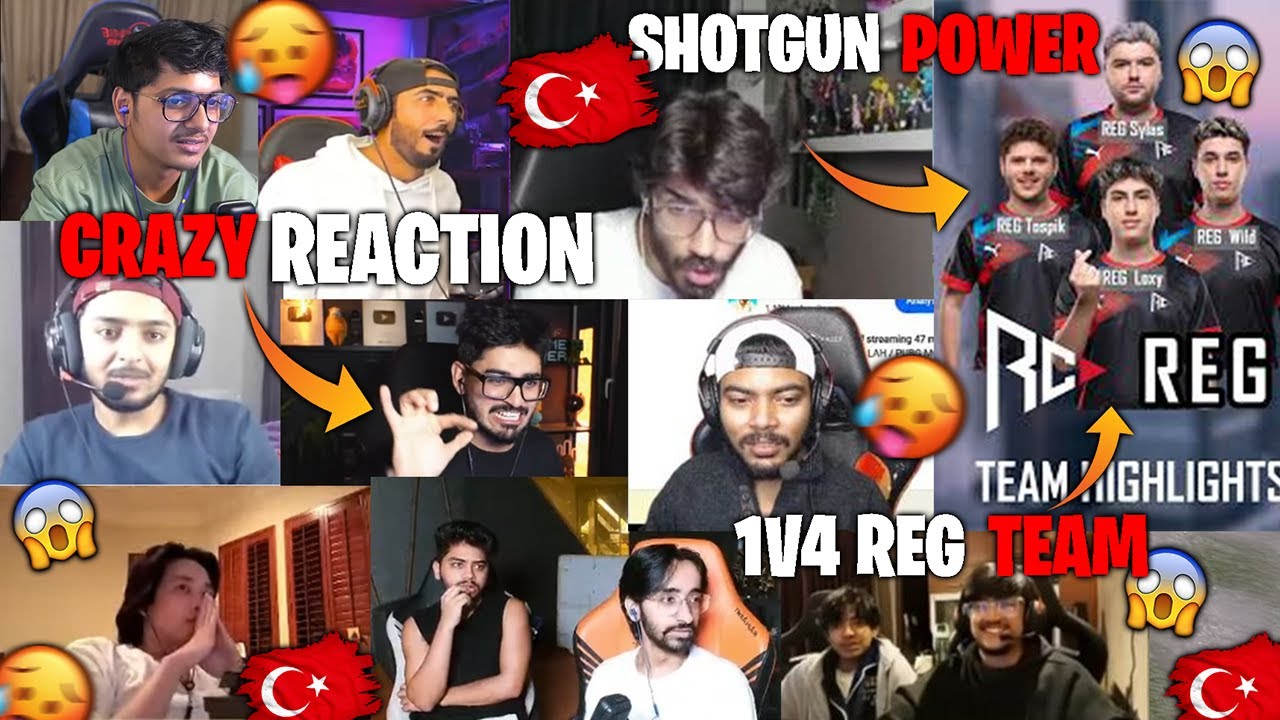 🔥 STREAMER CRAZY REACTION | 1V4 ON ALL TEAM | REG ON FIRE | STREAMERS ...