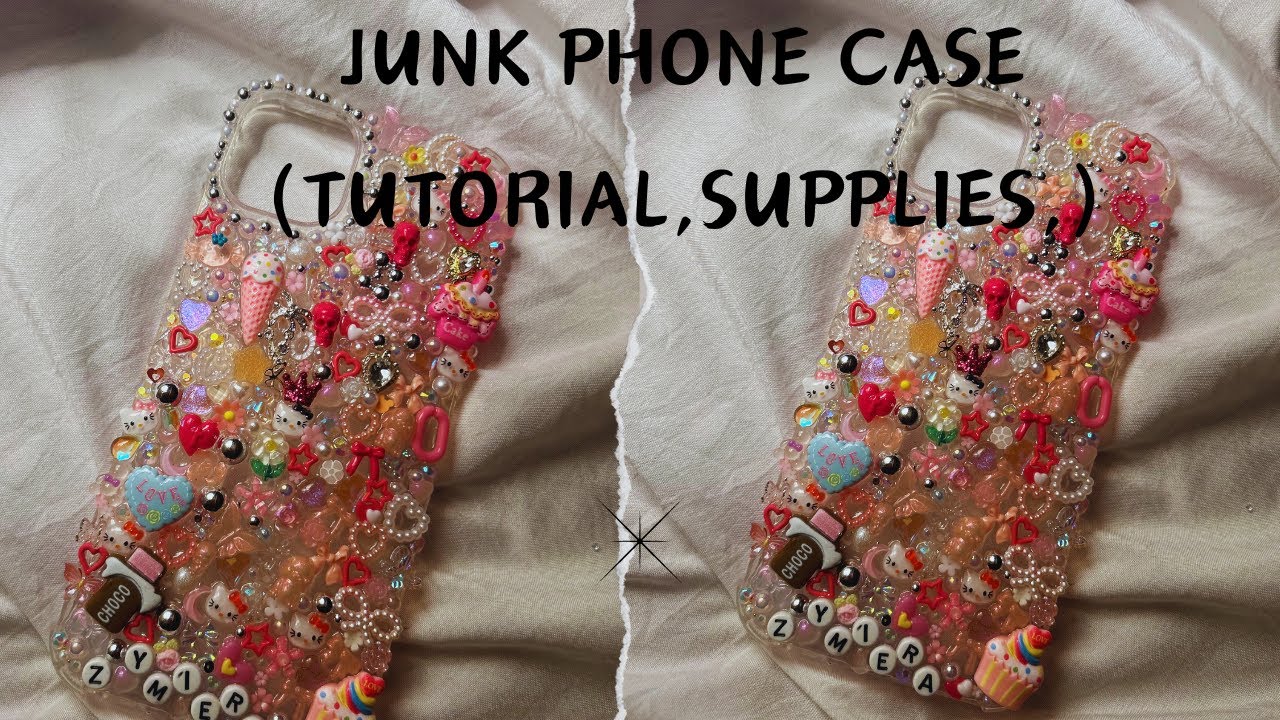 Junk phone case+(tutorial,supplies) - YouTube