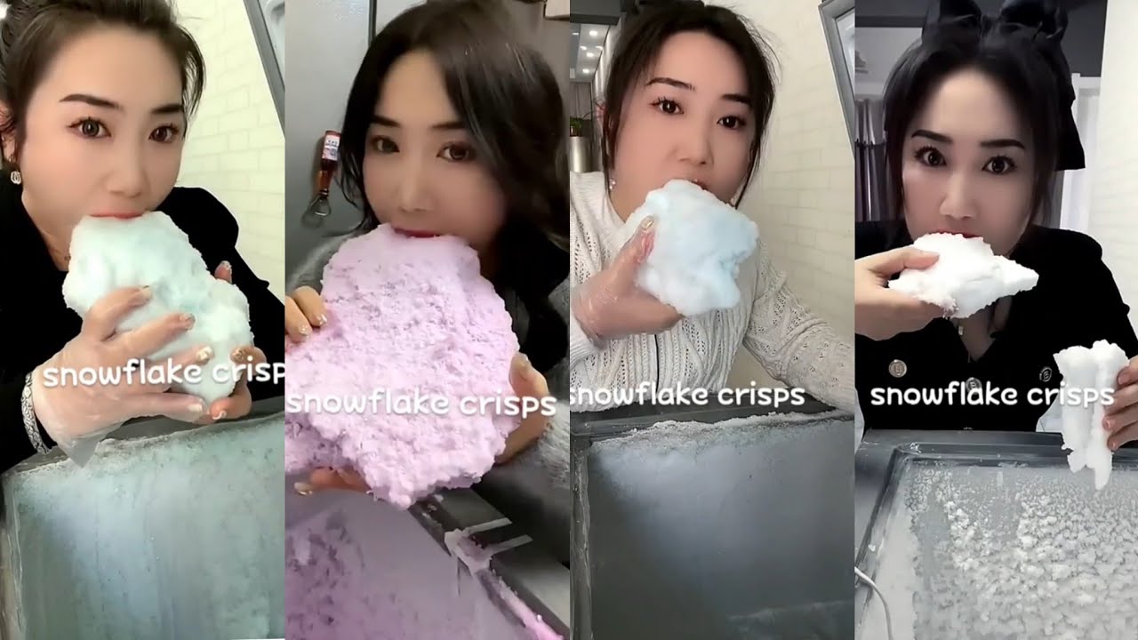 ASMR her squeaky soft ICE EATING only bites - YouTube