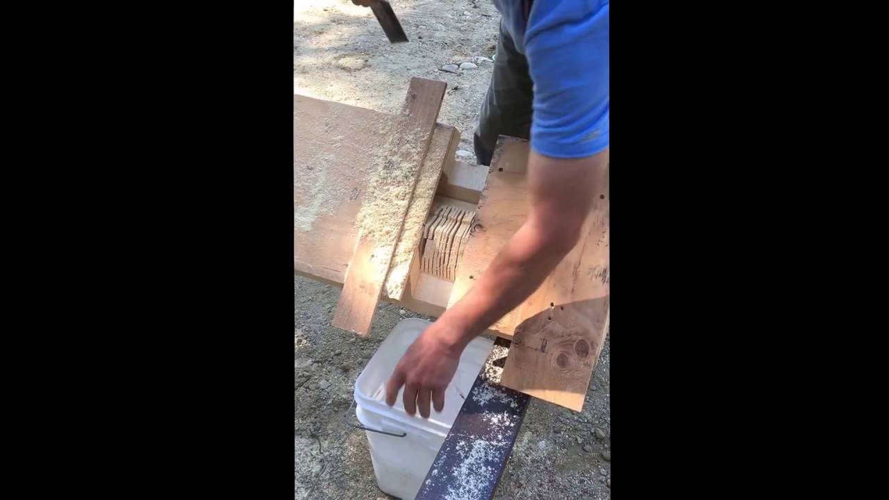 Notching logs for rafters to sit in, in place of a birds mouth cut ...