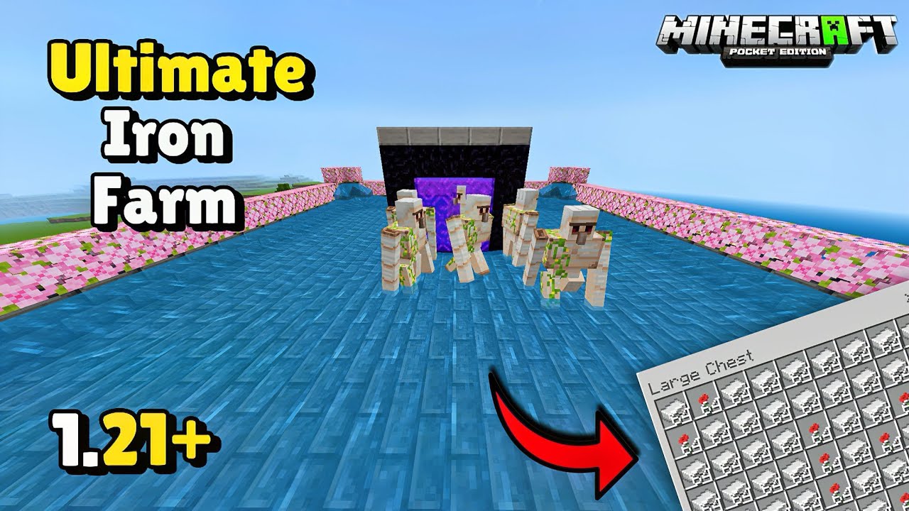 THE FASTEST Iron Farm in Minecraft Bedrock Edition 1.21+ Tutorial - YouTube